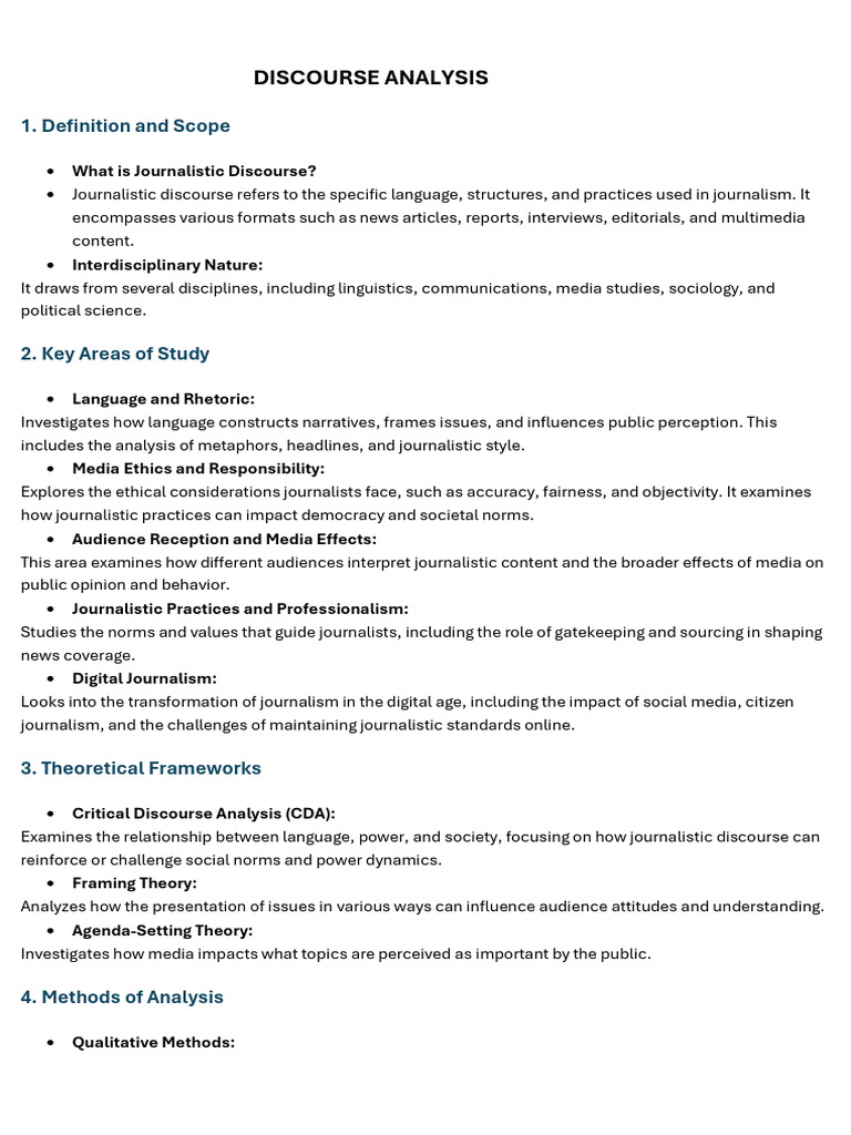 Discourse Analysis , short notes | PDF | Semantics | Discourse