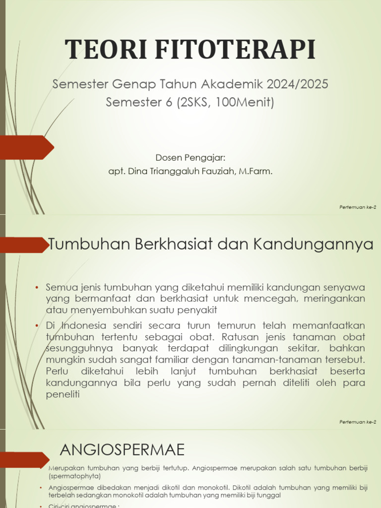 Fitoterapi TM 2 | PDF