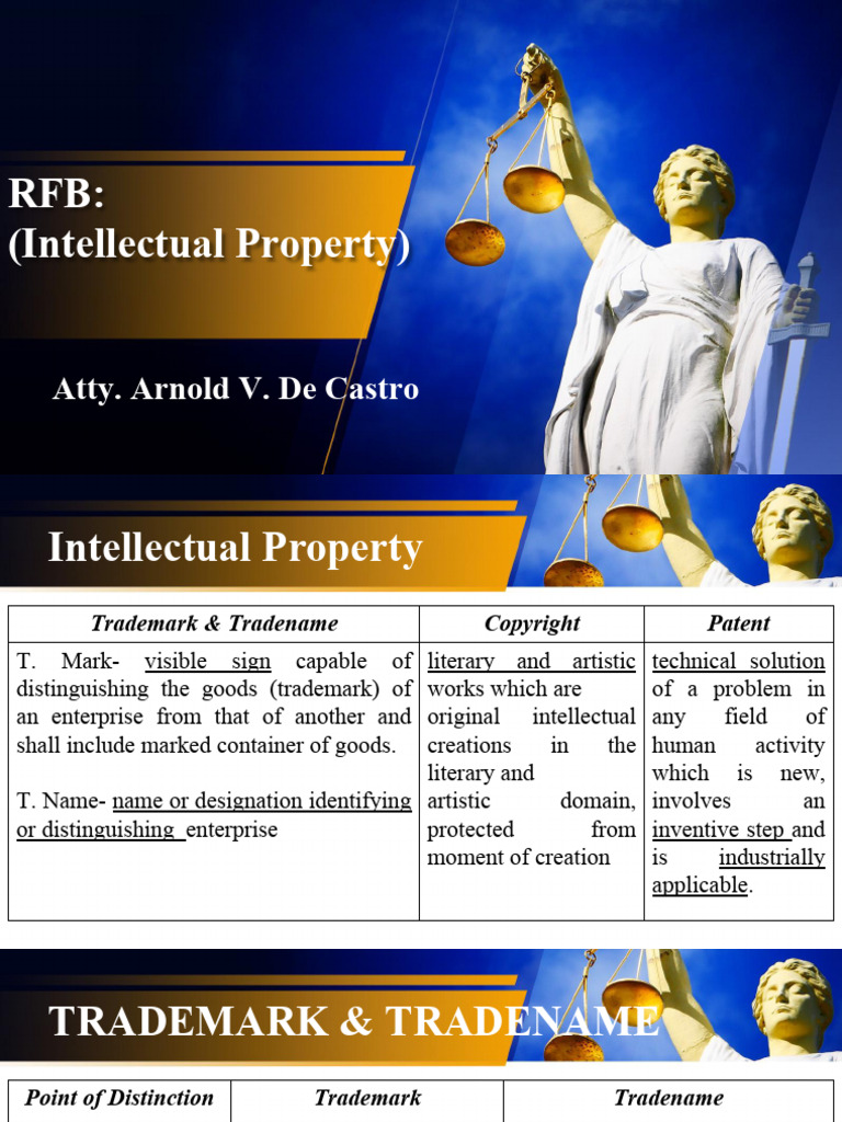 RFB - (Intellectual Property) | PDF | Trademark | Copyright