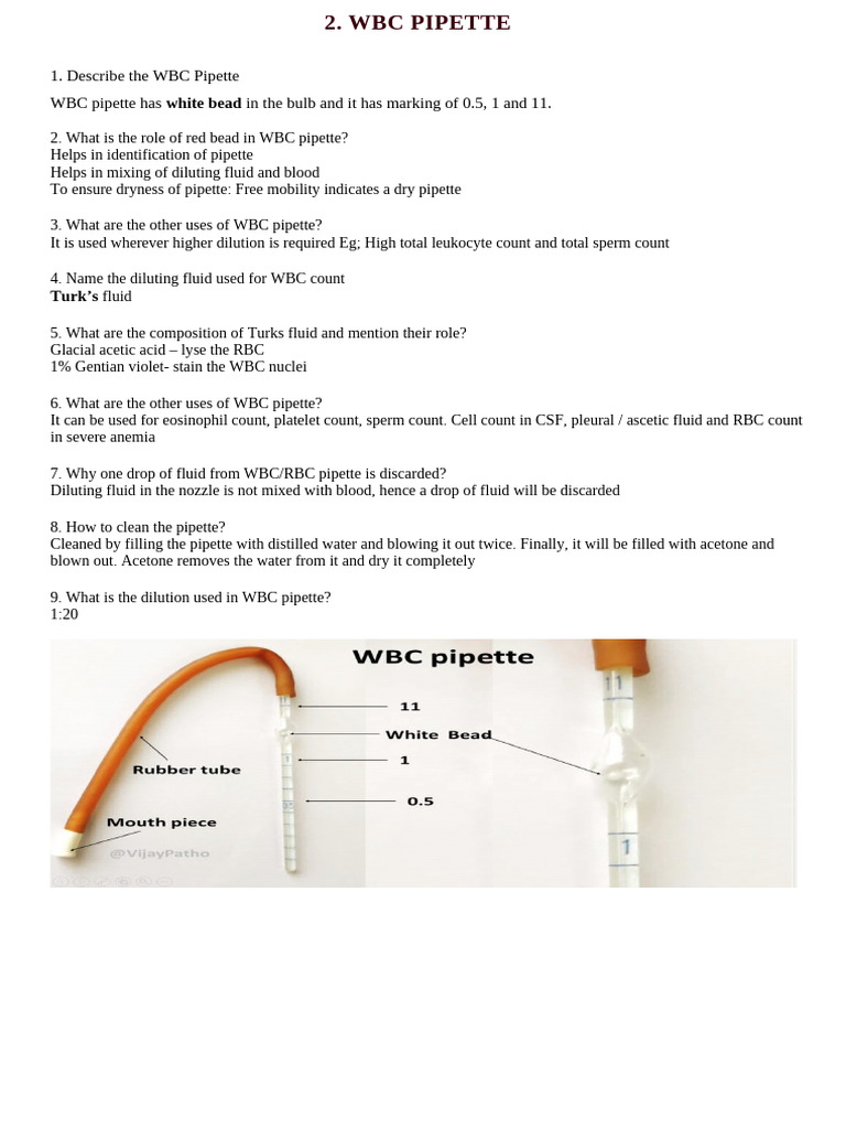 2. Wbc Pipette | PDF