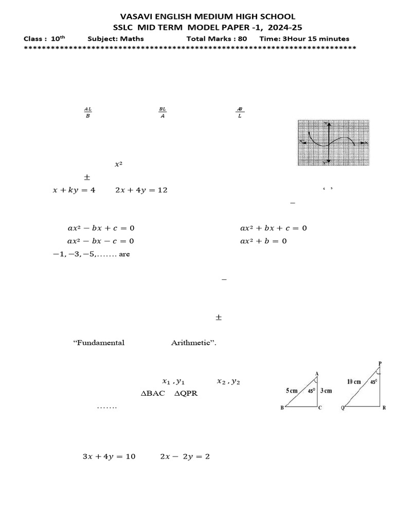 10th Maths | PDF | Quadratic Equation | Polynomial