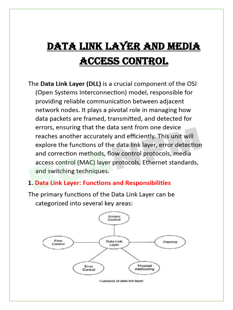 2-Data Link Layer and Media Access Control Revised | PDF | Computer Network | Ethernet