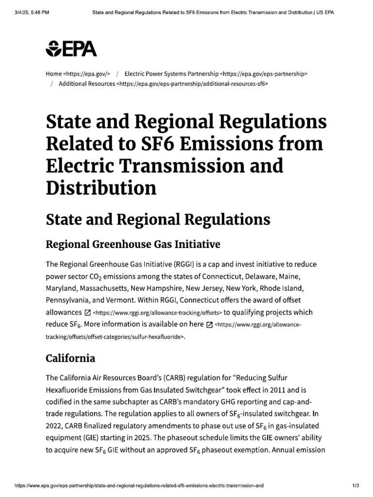 United Sated Banned Sf6 Gas Switchgear | PDF