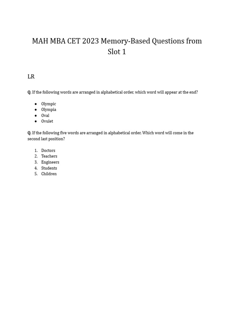 mah-mba-cet-25-march-2023-question-paper-pdf-both-slots-1 (1) | PDF