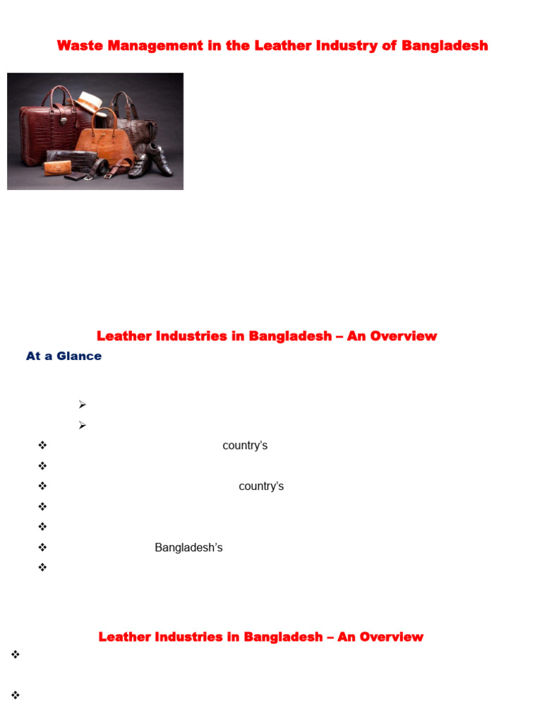 Waste Management in Leather Industries | PDF | Waste Management | Waste