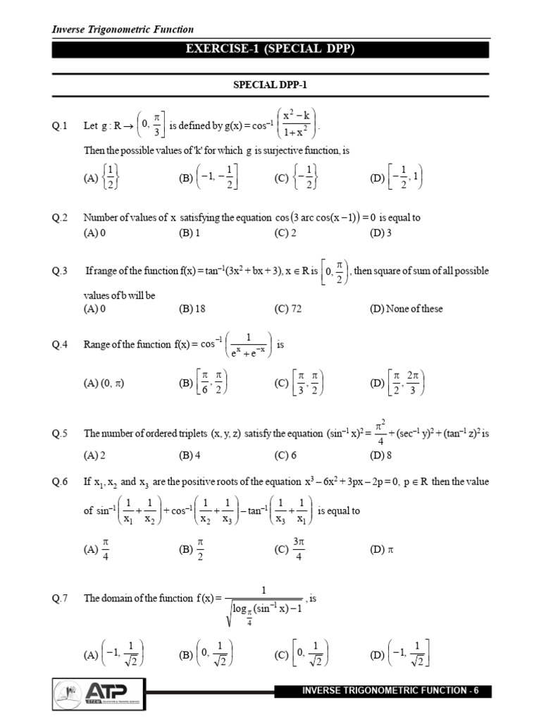 ITF Ex | PDF | Trigonometric Functions | Function (Mathematics)