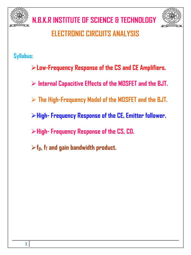 Eca Unit 2 | PDF | Bipolar Junction Transistor | Amplifier