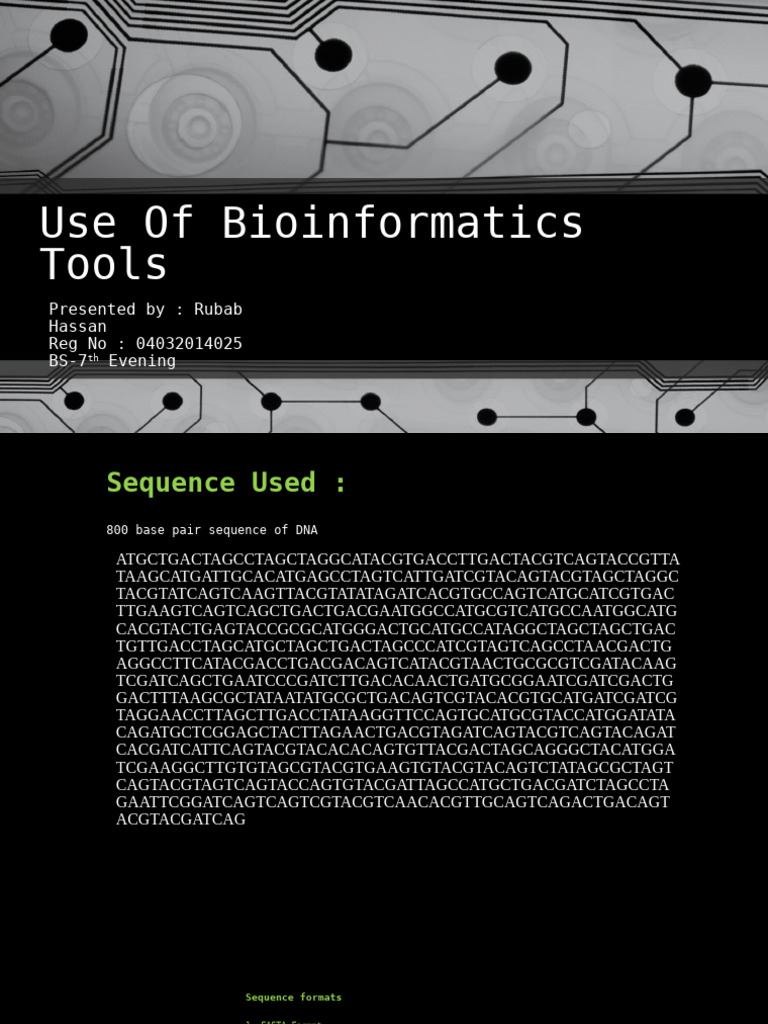 Use of Bioinformatic Tools New | PDF | Open Reading Frame | Nucleic ...