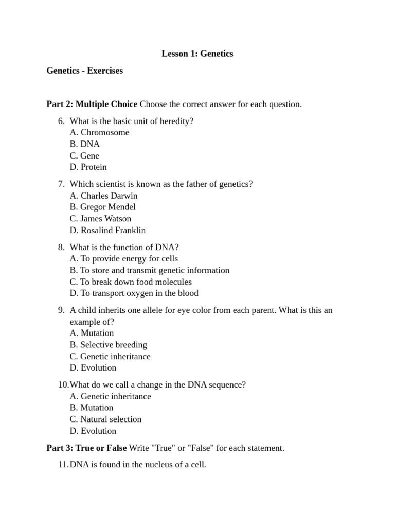 Genetics - Inherited Disorder - Selective Breeding | PDF | Genetics ...