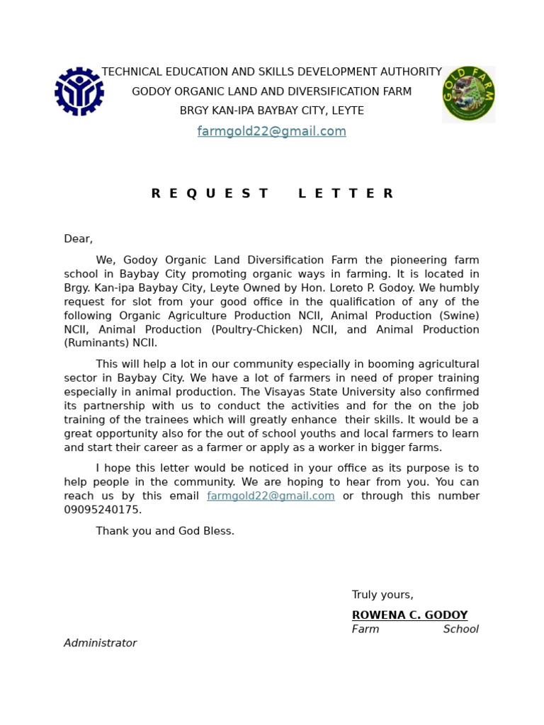 Resquest Letter | PDF
