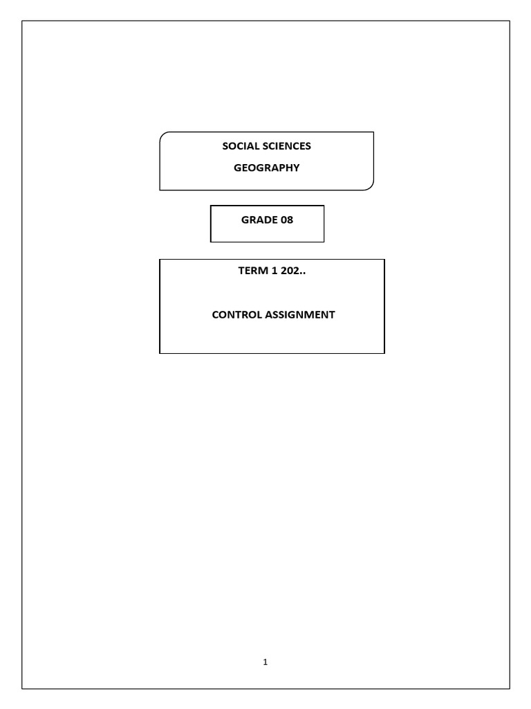 Grade 8 Geography Term 1 Test | PDF | Equator | Latitude