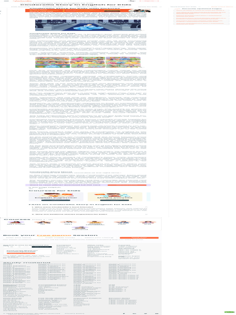 Cinderella Story For Kids With Pictures Pdf Cinderella