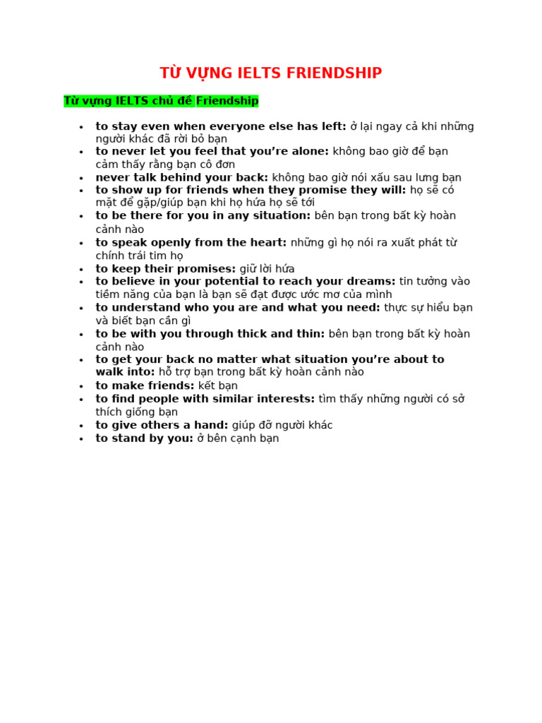 Tu-vung-ielts-friendship | PDF