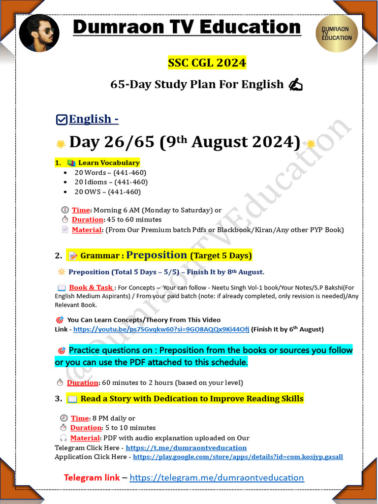 Day 26 English Schedule | PDF | Cognition | Cognitive Science