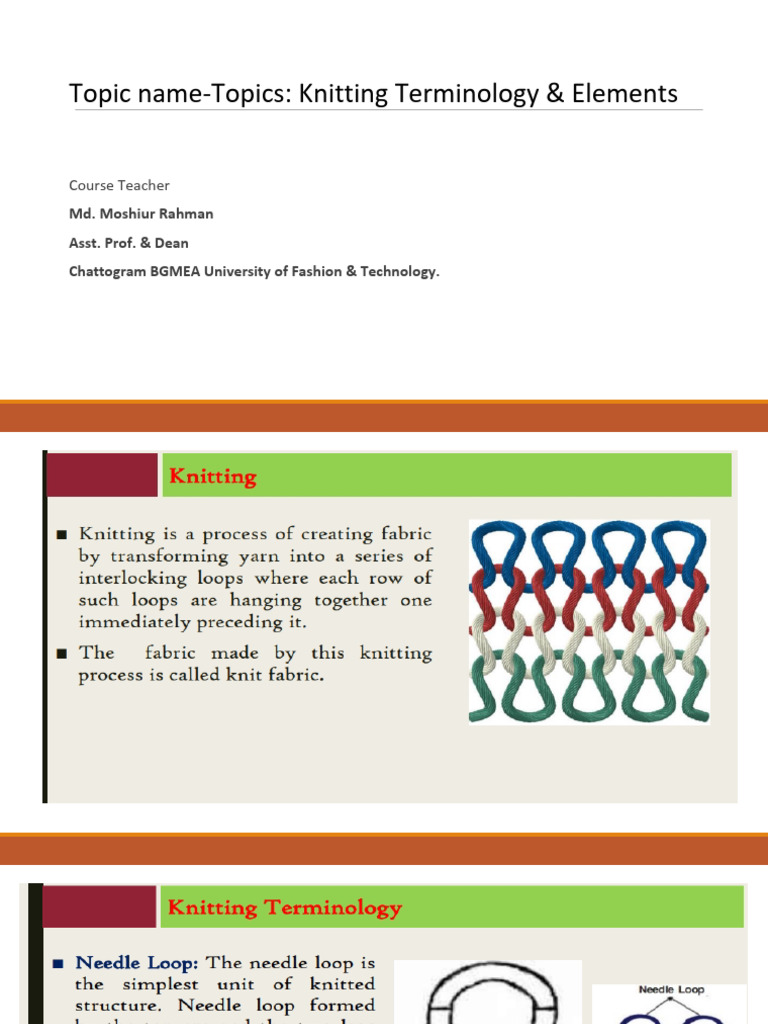 Knit Fabric Manufacturing | PDF