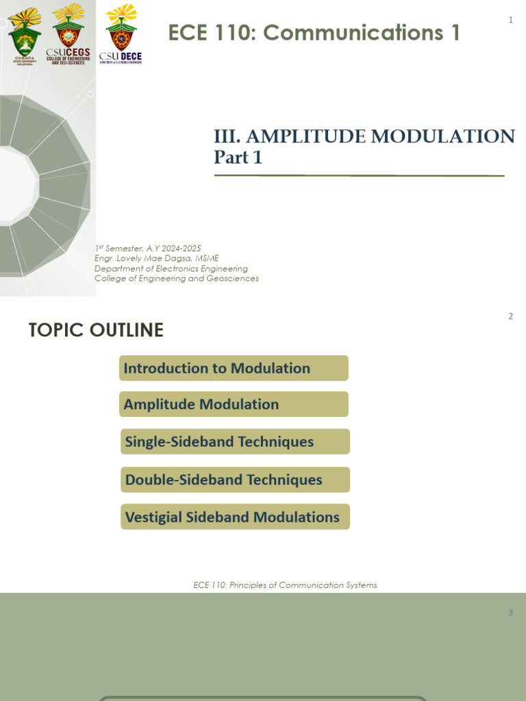 Chapter 3 Amplitude Modulation | PDF | Modulation | Frequency Modulation