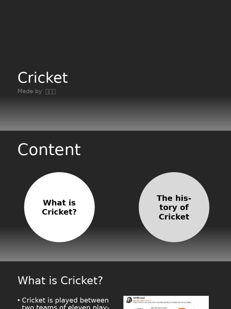 Cricket | PDF