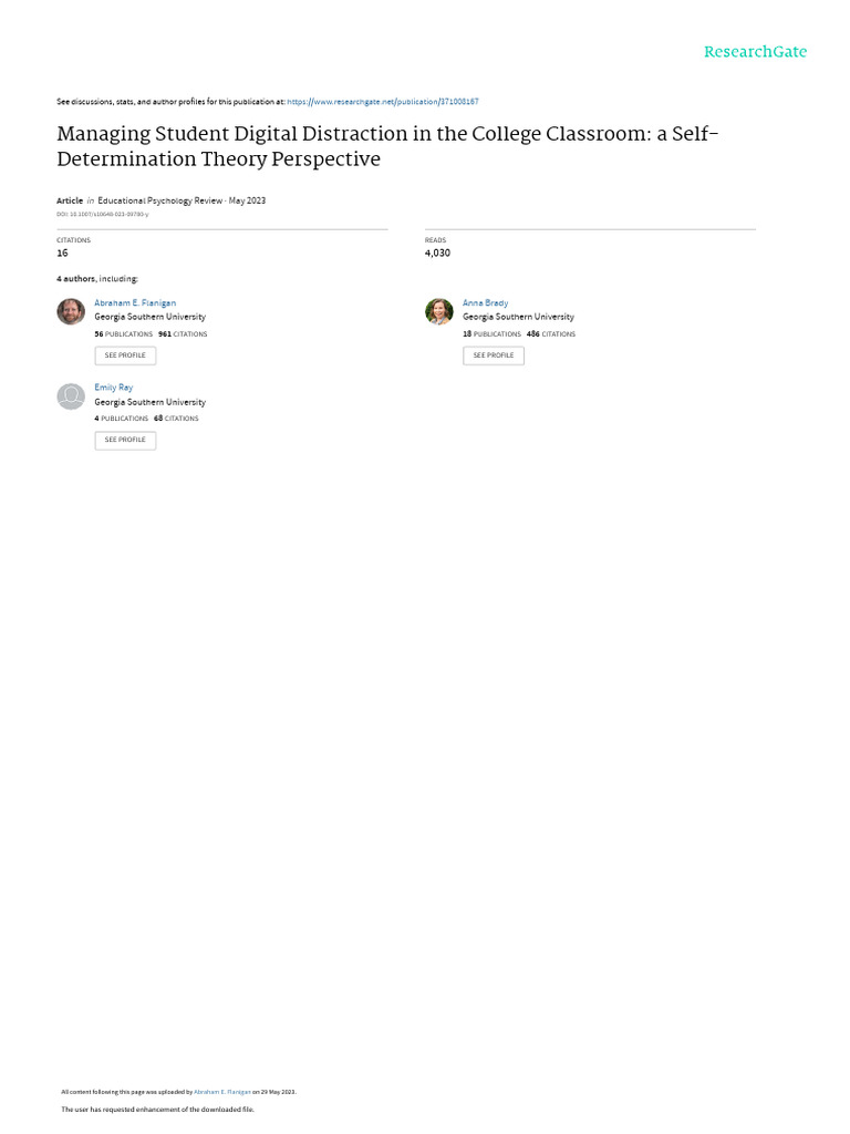 SDTand Digital Distraction Prevention | PDF | Motivation | Motivational