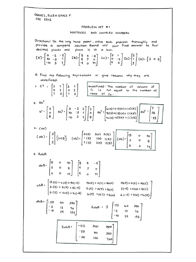 ChE-2202 - Chavez, Ellen Grace P - PSet#1 | PDF