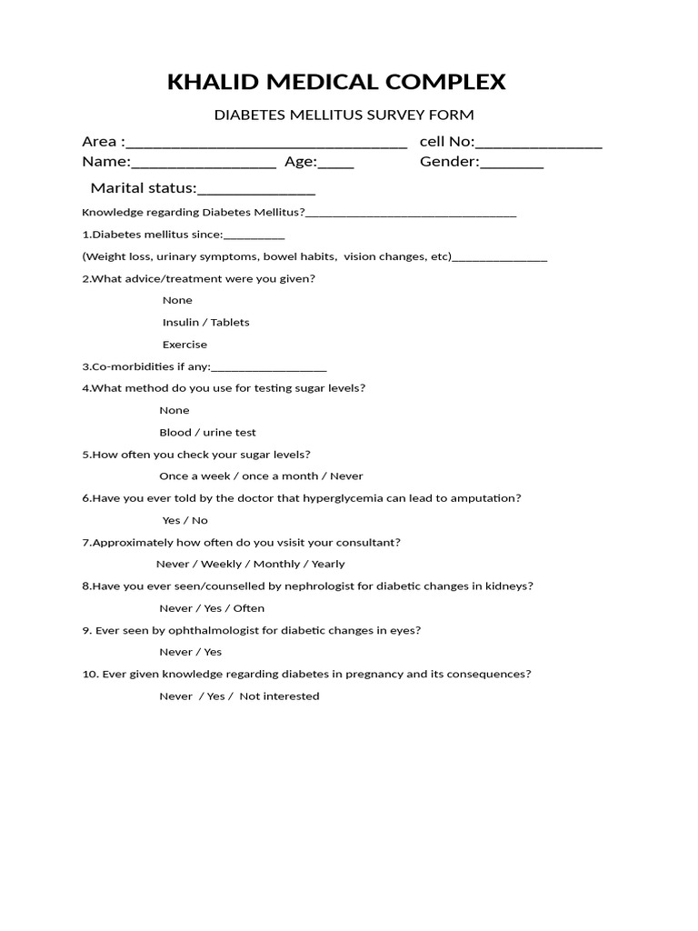 Survey Form | PDF