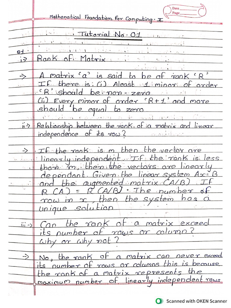 Maths Tutorial 1 | PDF