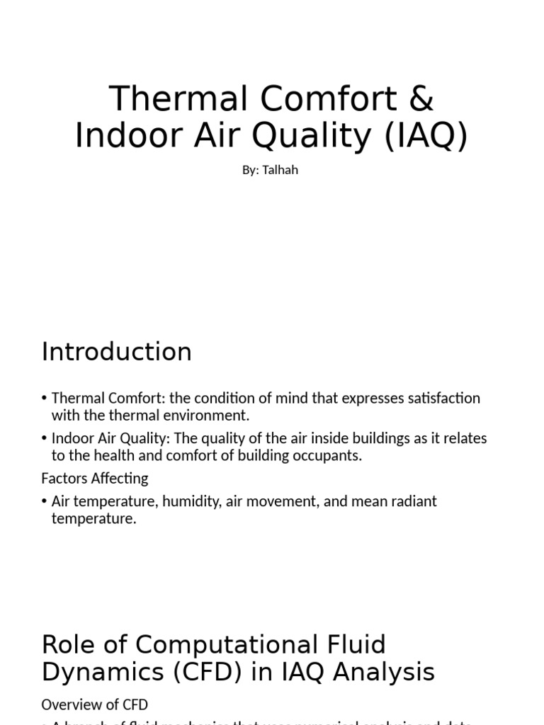 Thermal Comfort & IAQ in Building Design | PDF | Ventilation (Architecture)