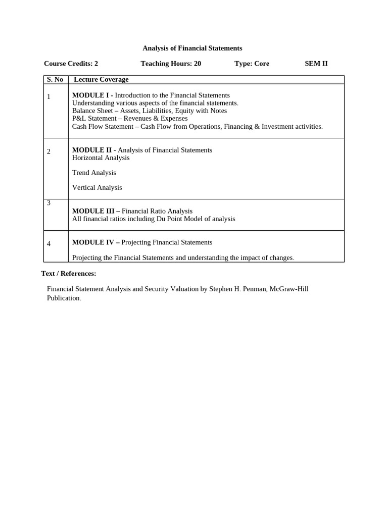 GEN 12-Analysis of Financial Statements | PDF