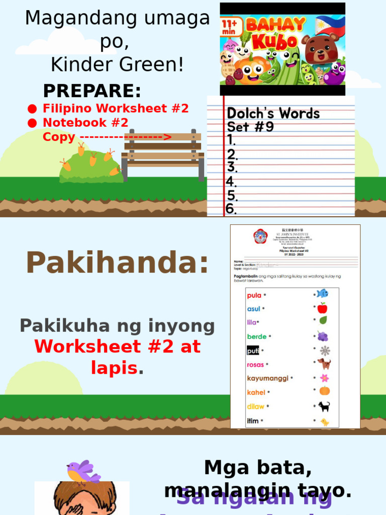 Week 2 - Mga Kulay | PDF