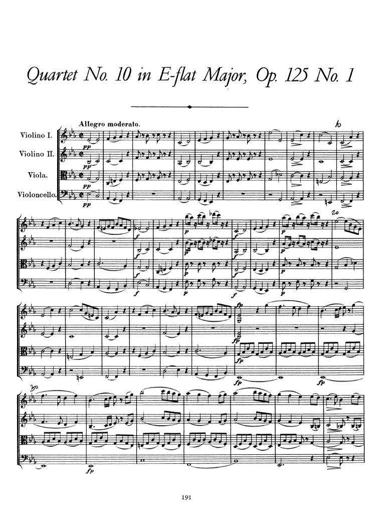 Schubert String Quartet No 10 Pa | PDF