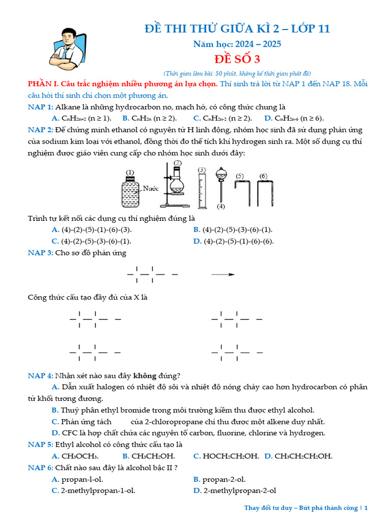 Đề thi thử GK2 - Lớp 11 - 2025 - Số 3 + 4 | PDF