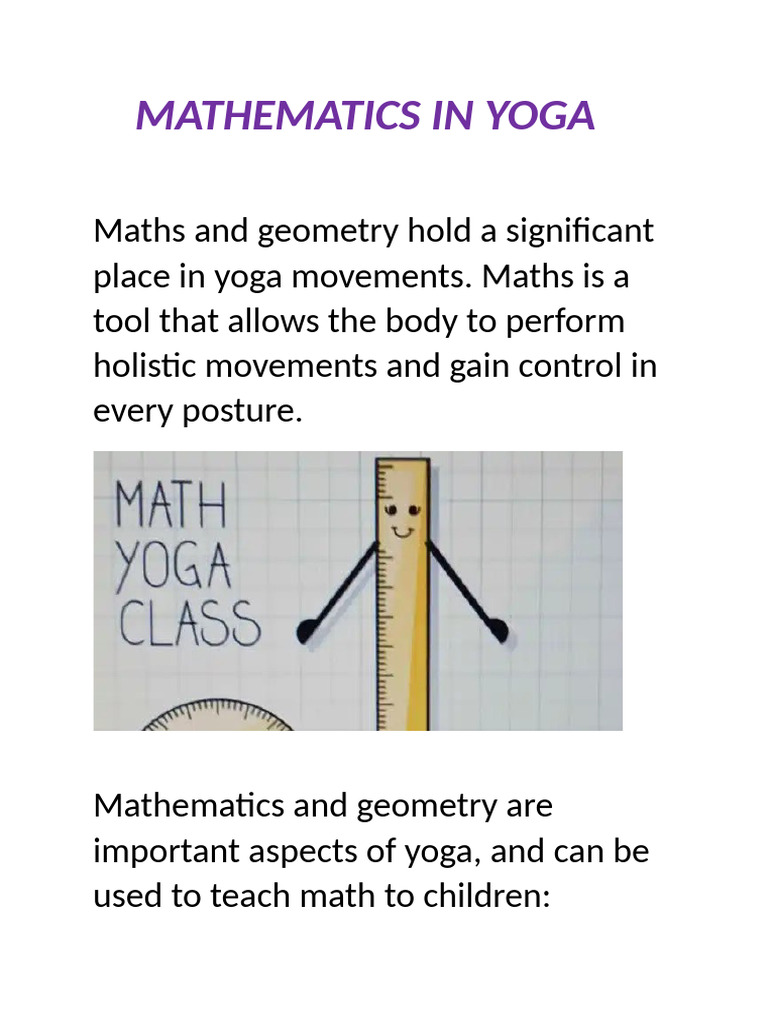Mathematics in Yoga | PDF | Asana | Mathematics