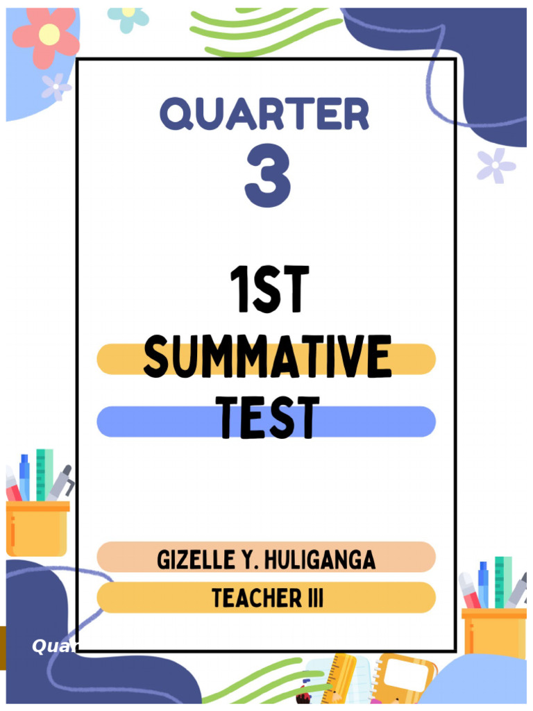 Q3 1st Summative Test | PDF
