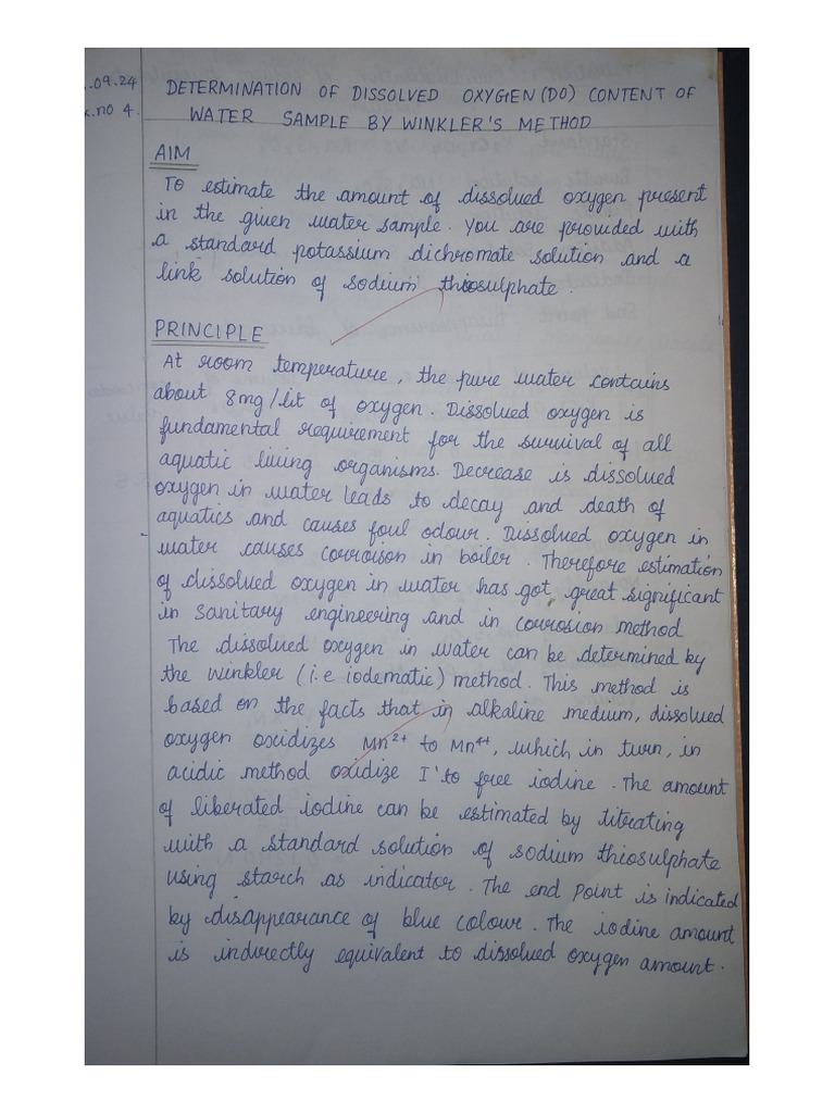 Chemistry 2nd Experiment (DO) | PDF