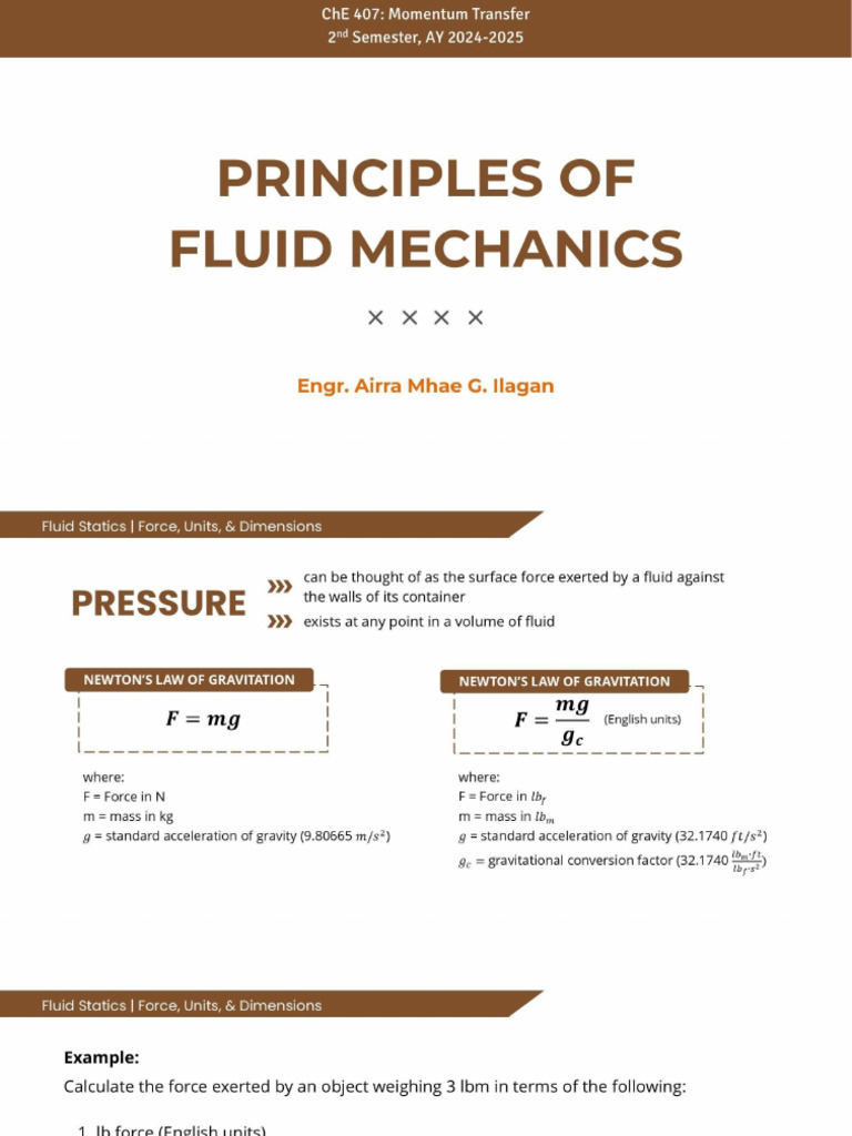 Lecture 2 Principles of Fluid Mechanics | PDF