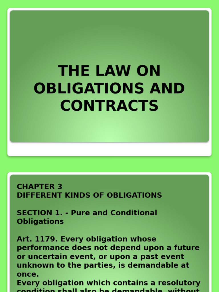 Types of Obligations Explained | PDF | Damages | Private Law