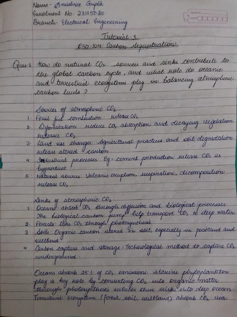 ESO-104 Tutorial-3 | PDF