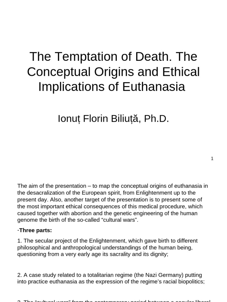 Prezentare euthanasia | PDF