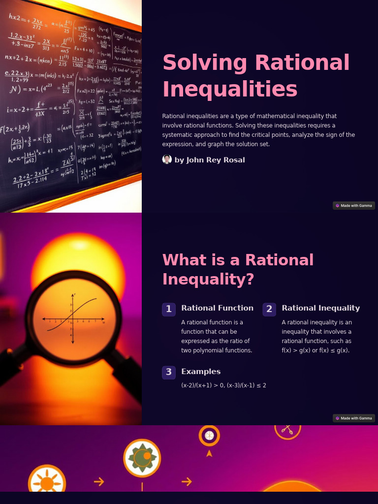 Solving Rational Inequalities | PDF | Inequality (Mathematics ...
