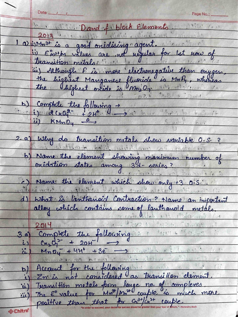 Class XII chem Assignment -3 (ch-4) | PDF