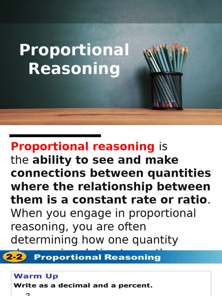 PROPORTIONAL-REASONING | PDF