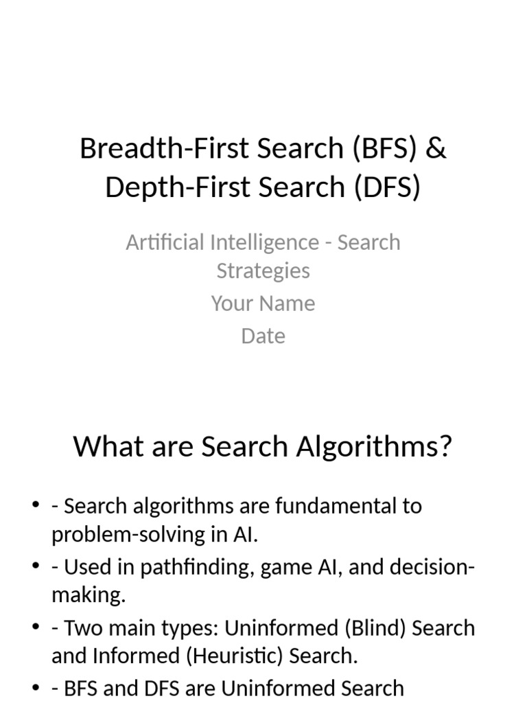 Bfsvsdfspresentation Pdf Combinatorics Algorithms And Data Structures