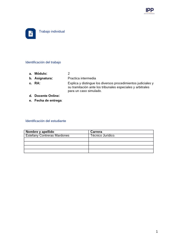 Tm2 Practica Intermedia | PDF | Mediación | Demanda judicial