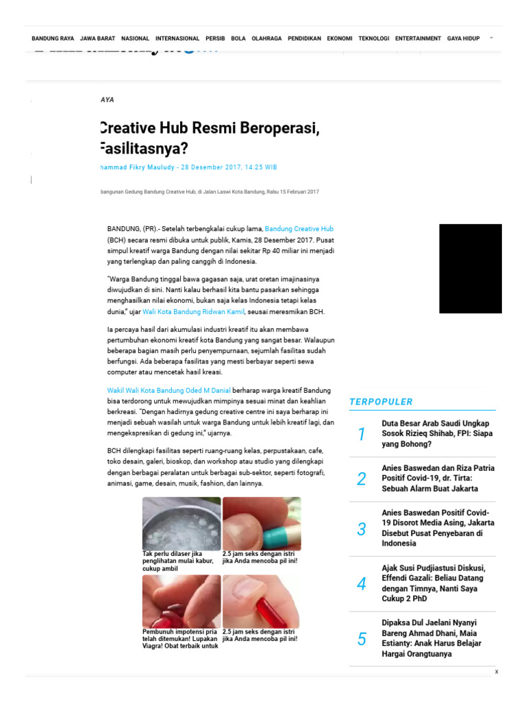 Bandung Creative Hub Resmi Dibuka | PDF
