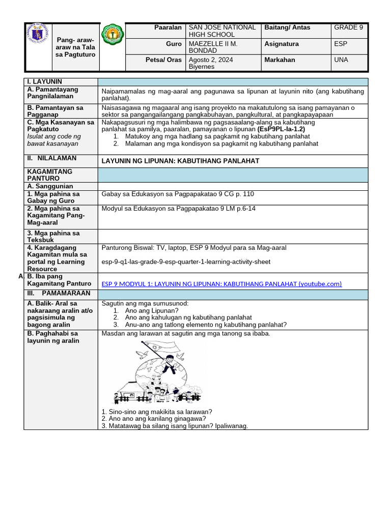ESP-9-DLL-Aug 2 | PDF