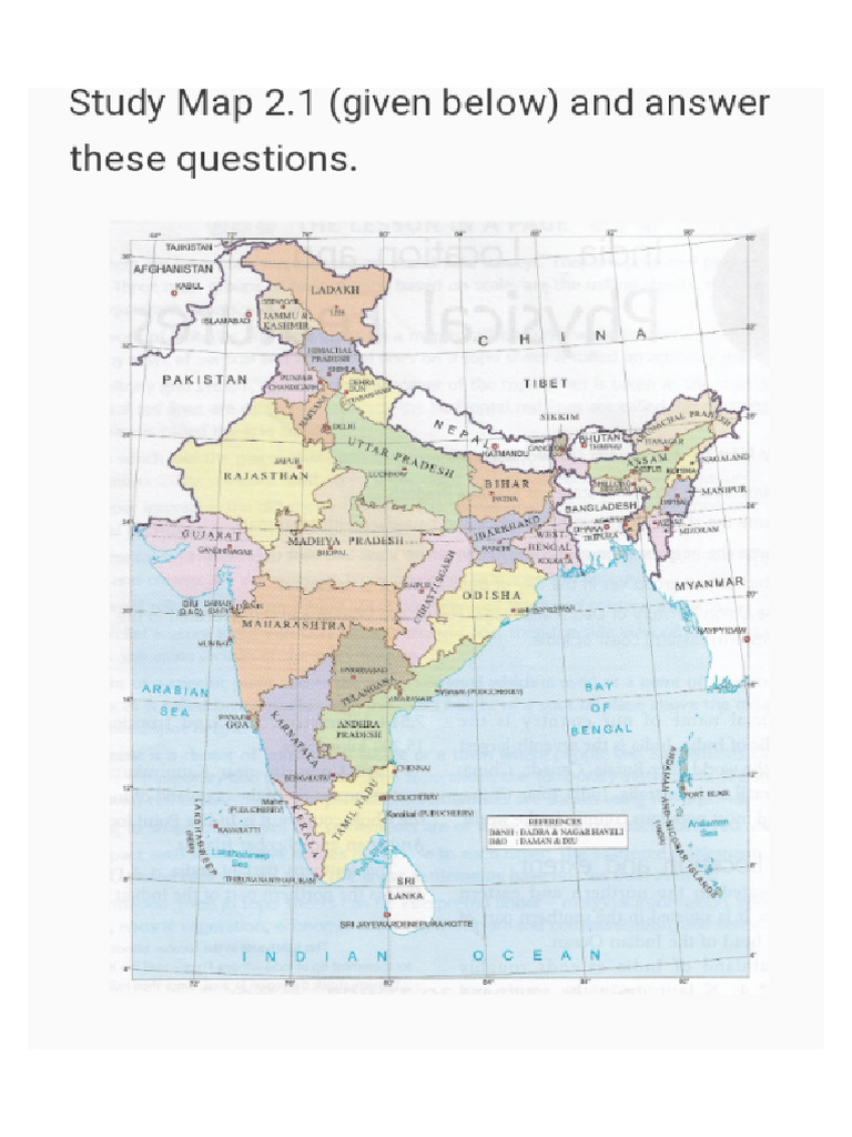 Class 8 Map Work | PDF