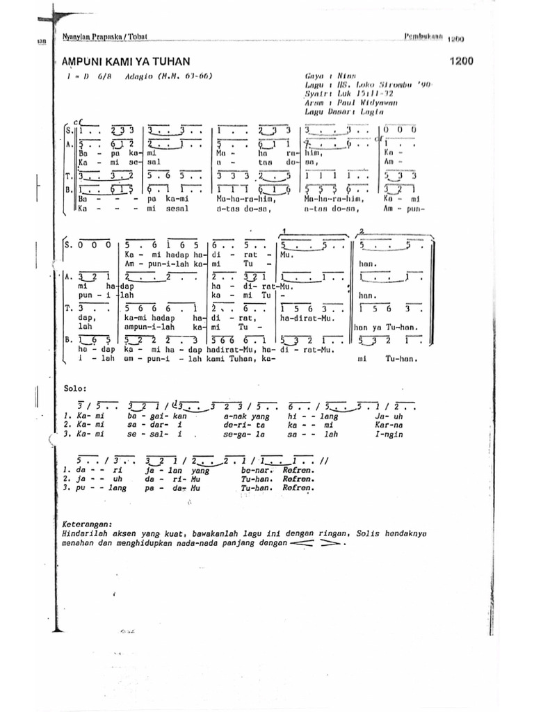 Ampuni Kami Ya Tuhan | PDF
