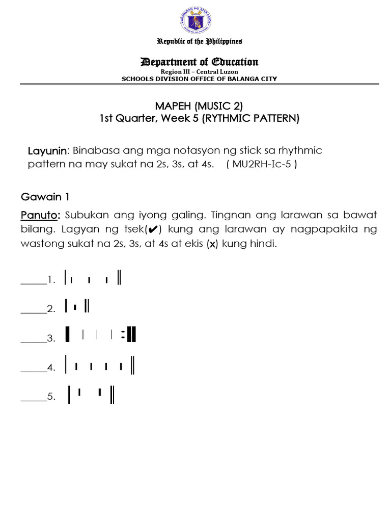 grade-2-mapeh-activity-sheets | PDF