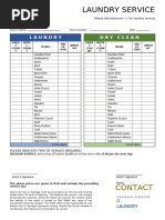 Hotel Laundry Service Forms | PDF | Clothing | Laundry