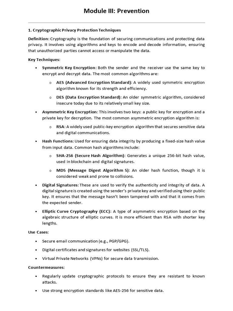 Security Threats & Vulnerabilities Module 3 | PDF | Encryption | Public Key Cryptography