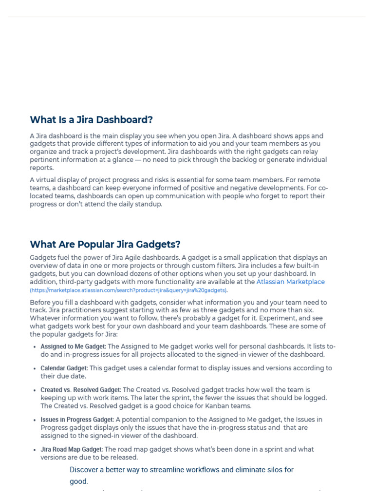 Must-Have Gadgets for JIRA Dashboards _ Smartsheet | PDF | Scrum ...